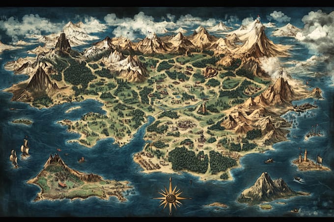 Create a custom fantasy map for you by Jaquelinepierre | Fiverr