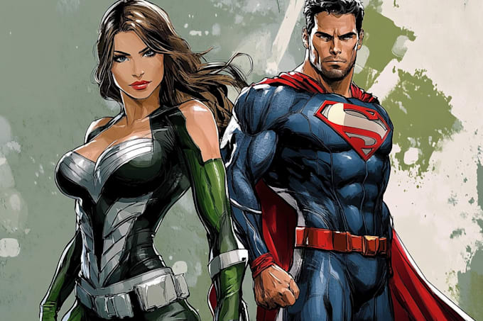 Draw you a dc or marvel style comic book superhero by Moriahchong | Fiverr