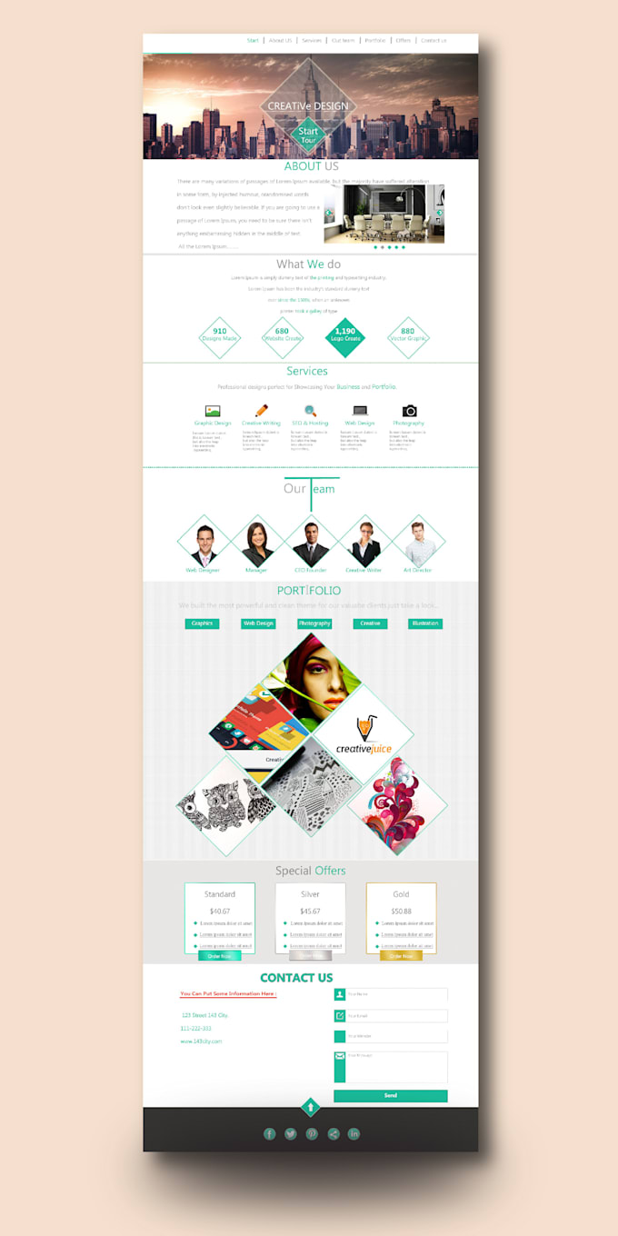 Design amazing website with layered psd by Naima_ghori | Fiverr