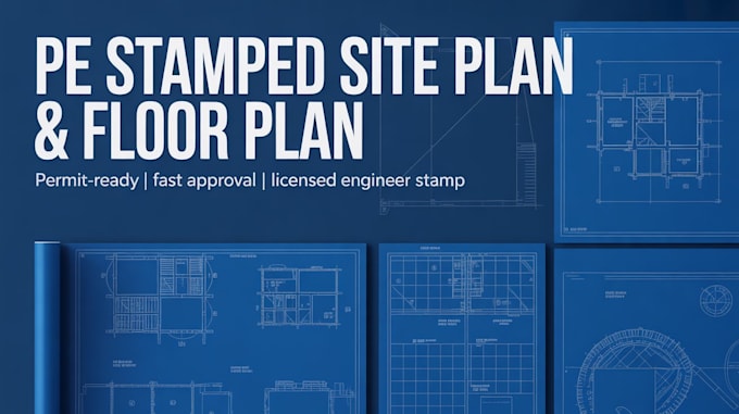 Provide pe stamped site plan floor plan and landscape drawing for ...