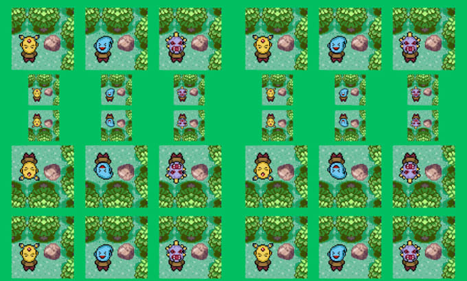 Create custom pokemon sprite pixel art fakemon trainer sprite sheets ...