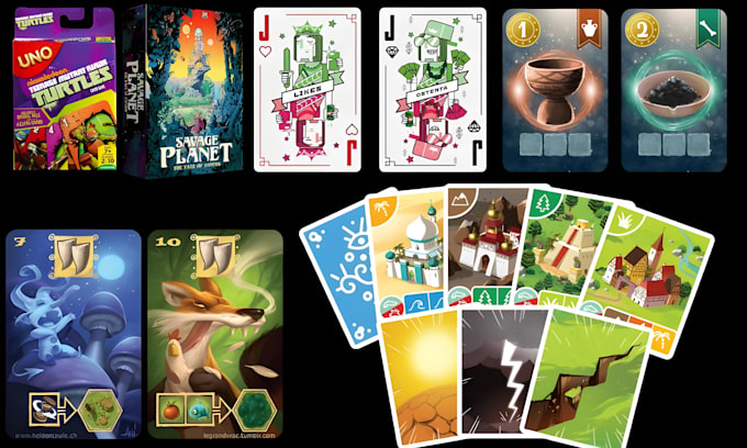 Design unique playing card game design tarot card design uno card board ...
