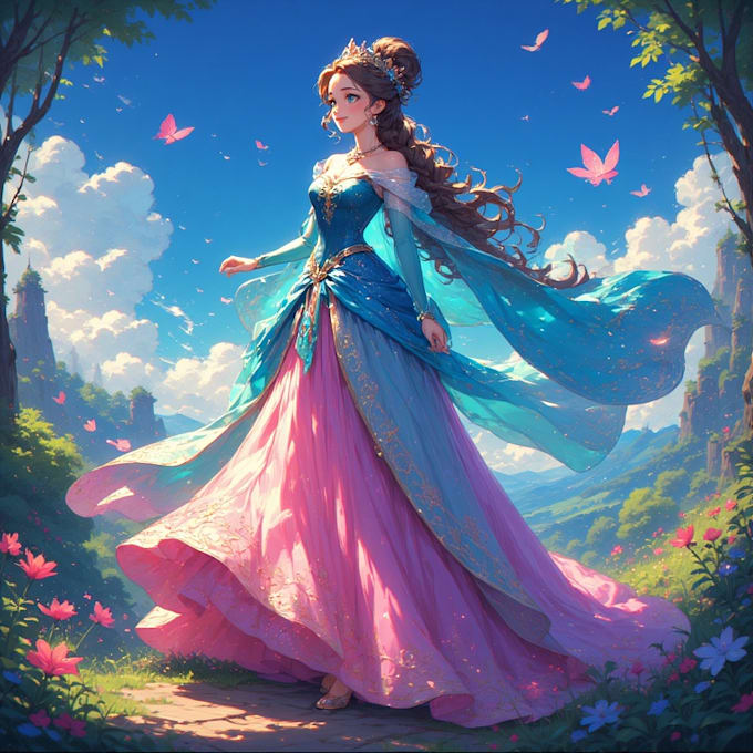 Draw a prince or princess in disney cartoon style by Victoriapowell3 ...