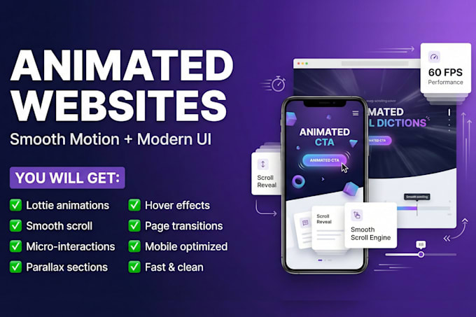 Build an animated website with smooth scroll, micro interactions and ...