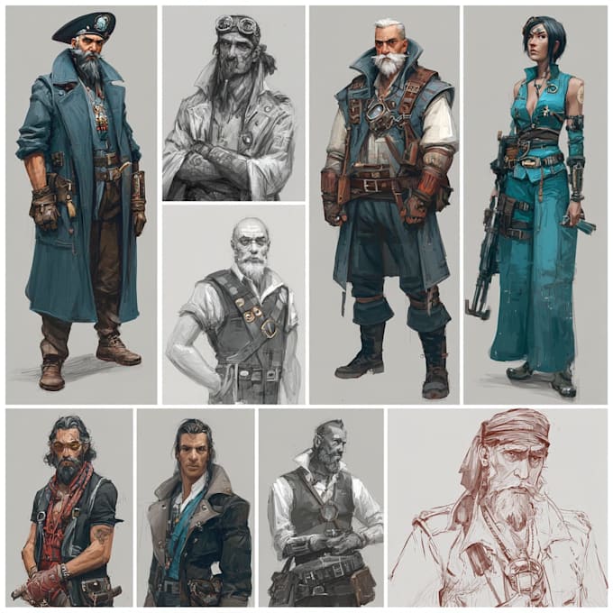 Character concept art and character design by Londonsoundx | Fiverr