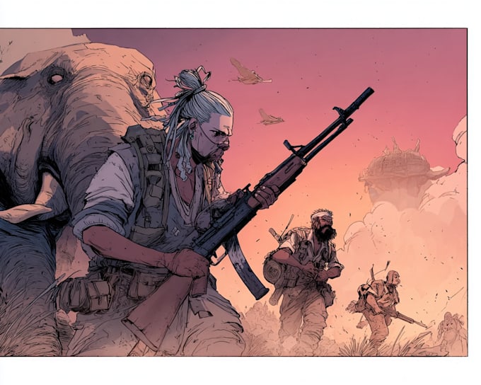 Draw an awesome comic book cover illustration by Brandonuevas | Fiverr