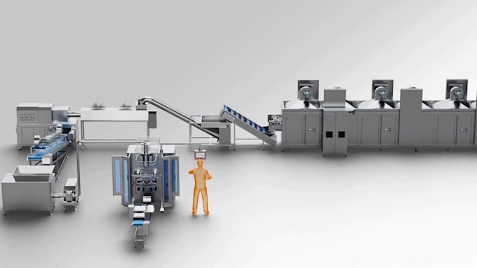 Do 3d industrial production process animation 3d manufacturing process ...