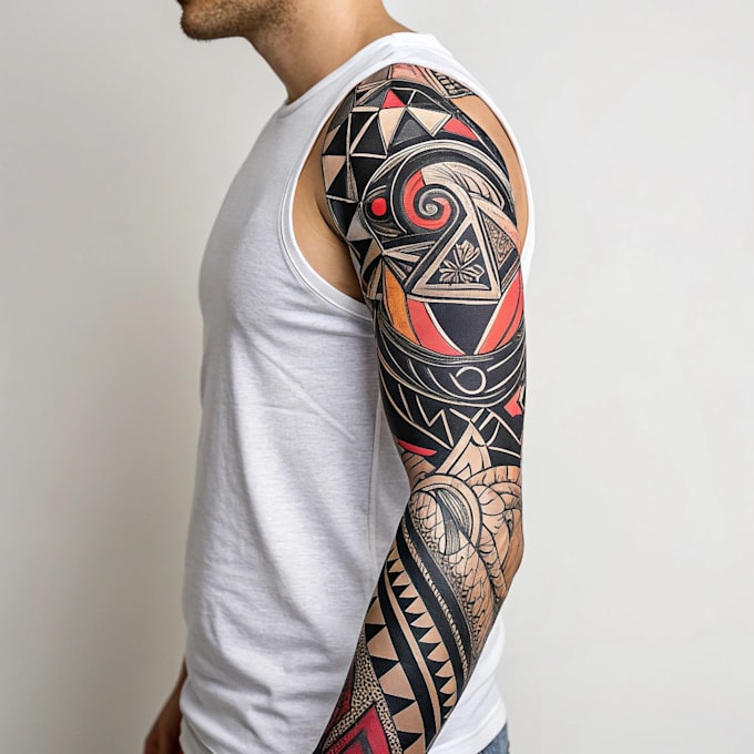 Create unique custom tattoo design, tattoo sleeve by Jainabayang | Fiverr