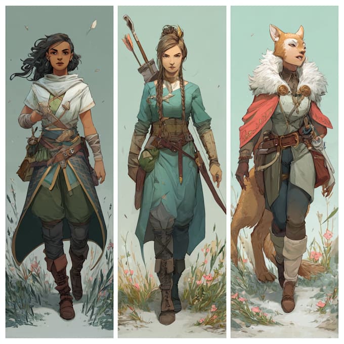 Dnd character art and dnd character art by Vaisualm | Fiverr