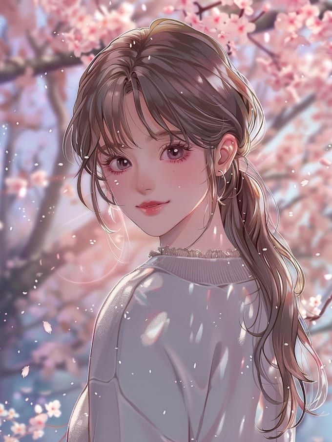 Dibujar hoja de diseño de personajes en estilo anime