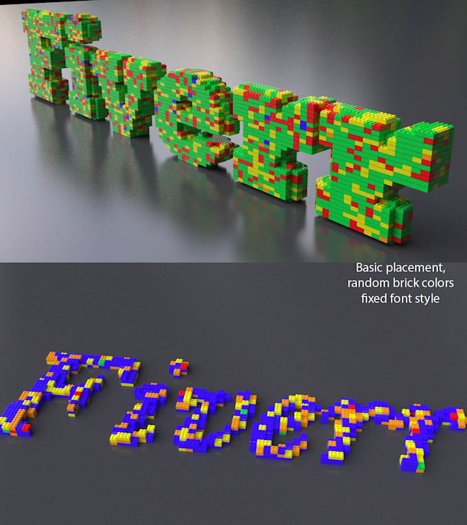Render your text,word,name in lego bricks by Jhawasart | Fiverr
