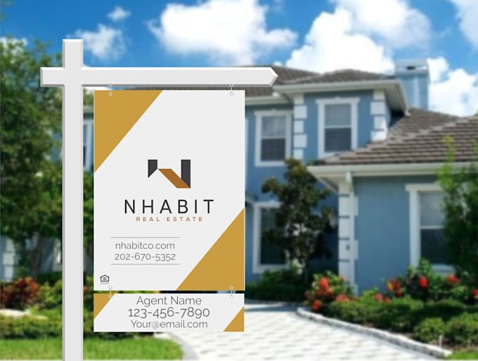 Design professional real estate yard sign by Virtualine