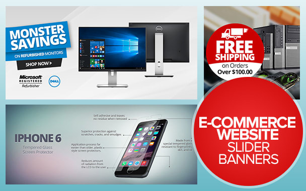 Design your ecommerce website banner and sliders by Kumarmoney