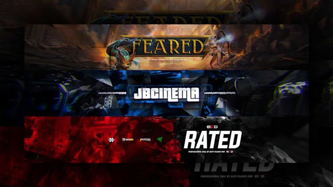 Design a good looking youtube channel banner by Nolliedesigns27