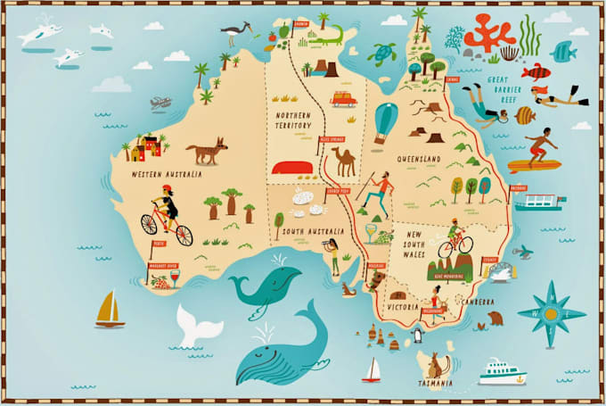 Design creative map illustration by Rafathjc