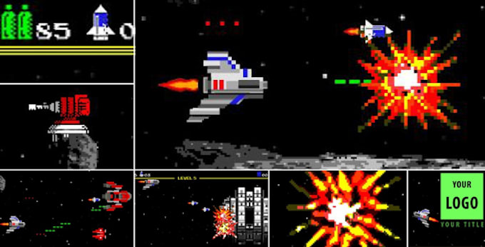 Make a 8 bit arcade game intro by Trillphonk