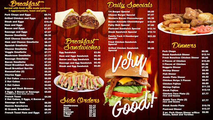 Design a custom digital menu board by Exactosignage