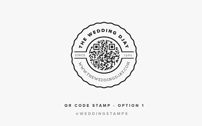 Design a round qr code stamp, logo, badge by Weddingstamps