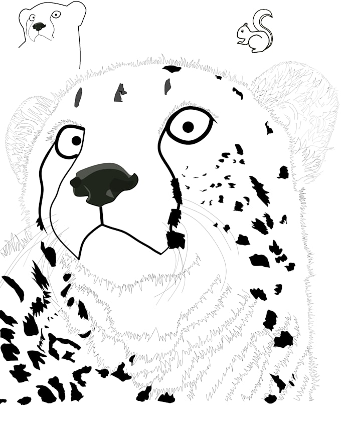 Make line art illustration, lineart and detailed line drawing by Uchen01