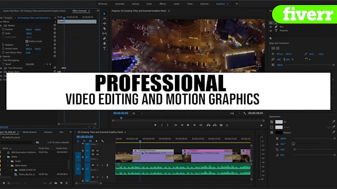 Do professional video editing and motion graphics by Joshloveridge