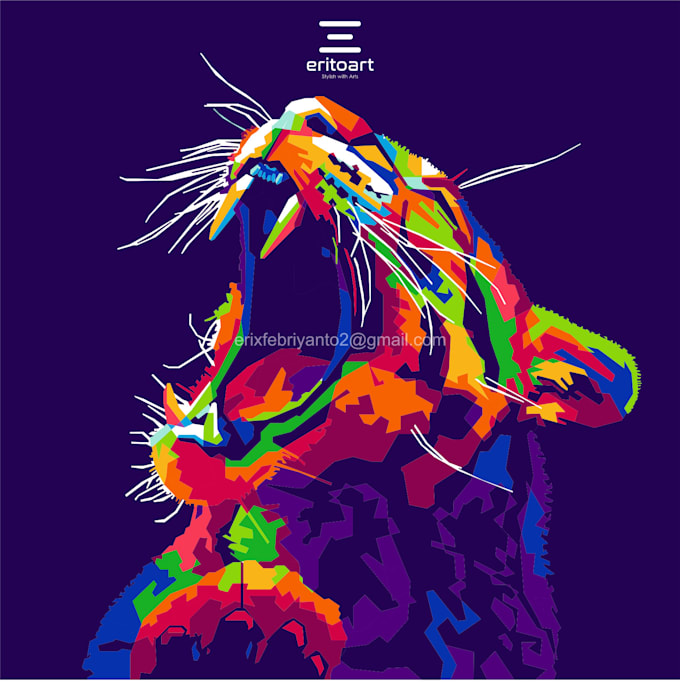 Draw your pet or any animals into amazing wpap by Eritoart_ Draw your pet or any animals into amazing wpap by Eritoart_
