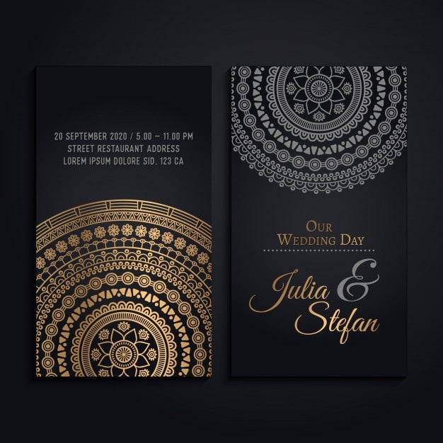 Design invitation cards involving mandala art by Mohinivaish