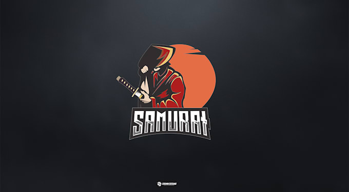 Samurai gaming logo for every team electronic game by Cosmeenart