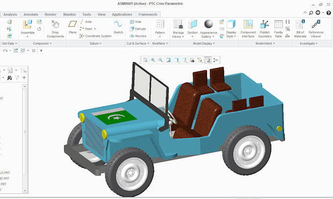 Create any 2d,3d models using creo,solidworks,autocad by Farhan_923
