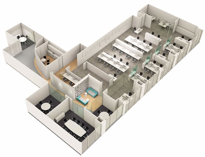 Do axonometric floor plans by Hidminoor