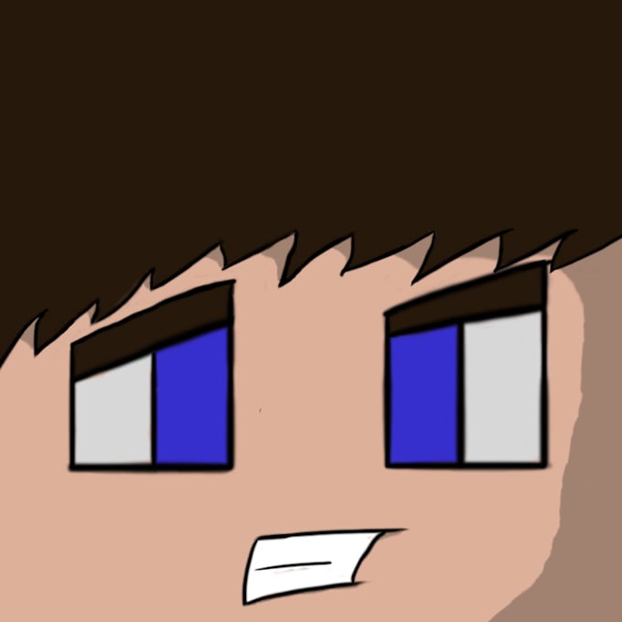Create a minecraft face drawing by Mix3rz