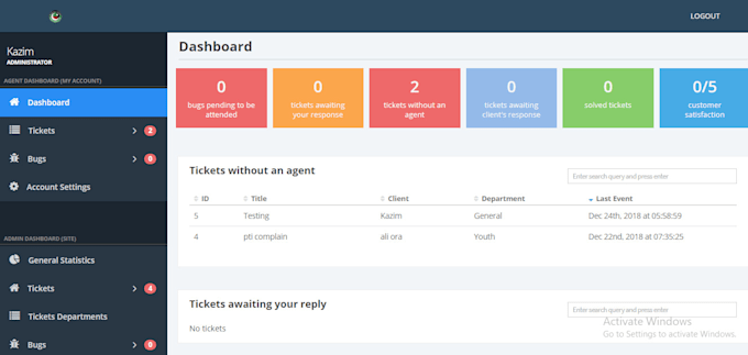 Create php ticketing or complaint system by Kazimking