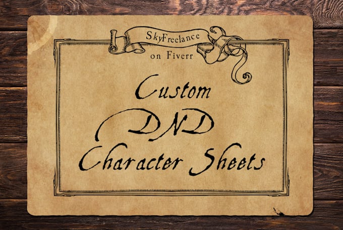Create your custom dnd character sheet by Skyfreelance