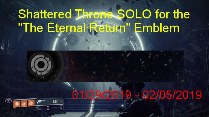 Unlock the eternal return emblem by completing shattered throne solo by Thaison96
