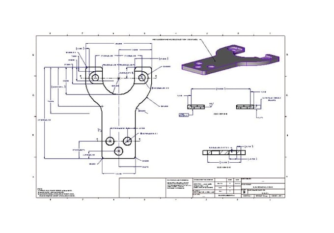 Create simple solidworks drawings or models or assemblies by Goingincircles