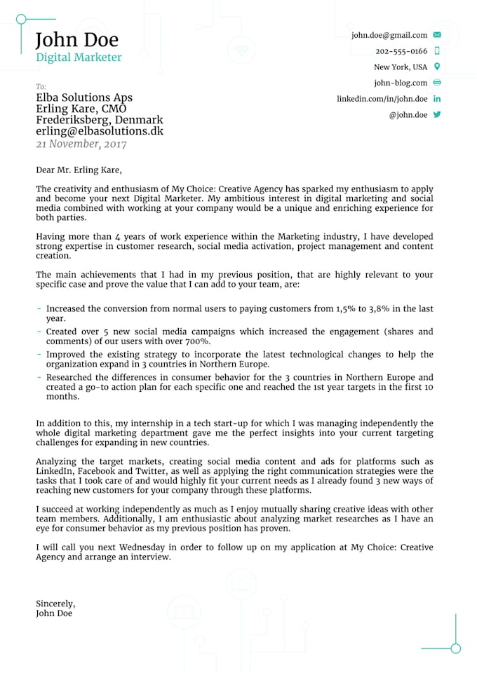 Draft Letters