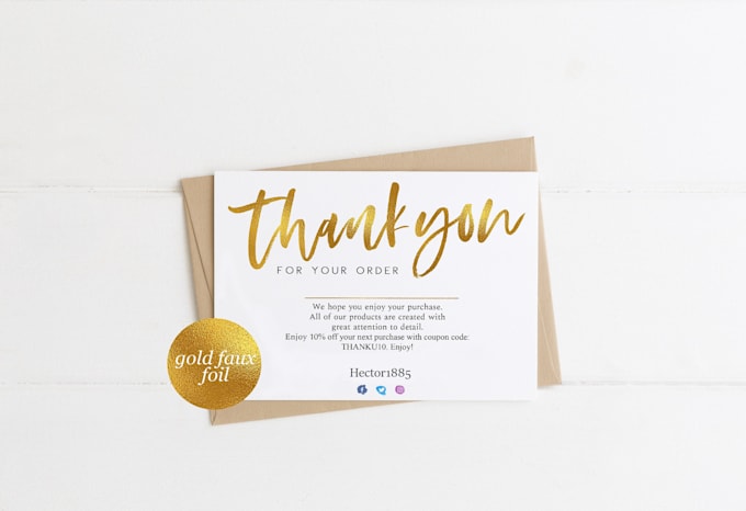 Design amazon thank you card, package insert or product insert by ...