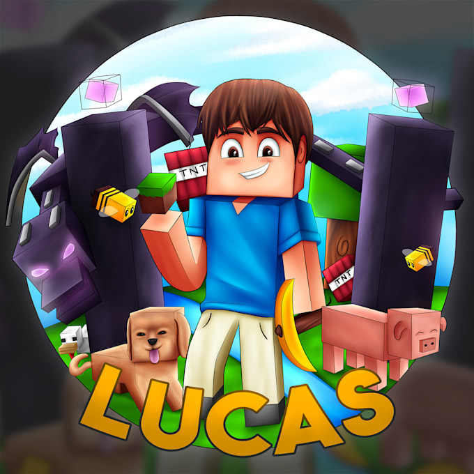 Cartoon Minecraft Logo