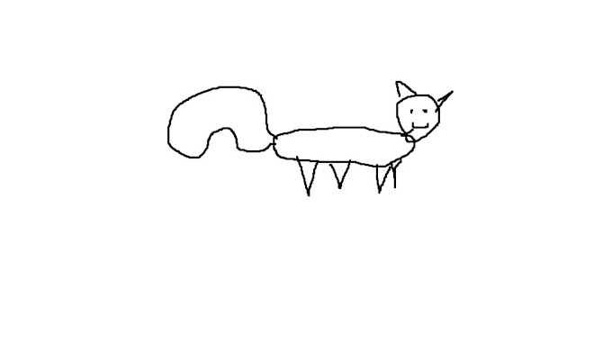 Draw a very bad drawing of an animal by Yeetusinnit