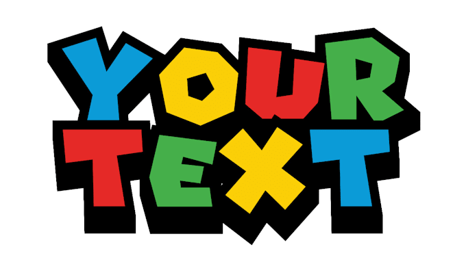 Create great super mario logo with your text by Marcinslusarek