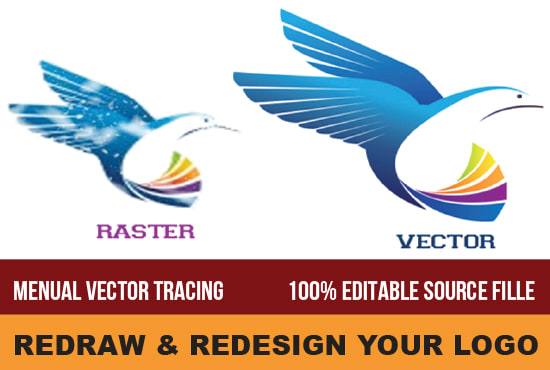 Vectorise Logo, Vector Trace, Redraw, Convert To Vector For You | Raster Vector Conversion Services