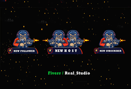 Do custom twitch alerts animation by Real_studio