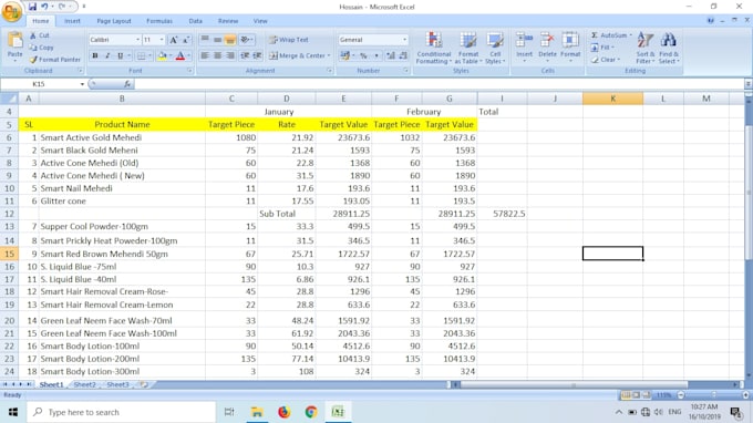 Do ms excel spreadsheet by Shakilwd