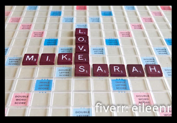 Use deluxe scrabble tiles to spell your message by Eileenr