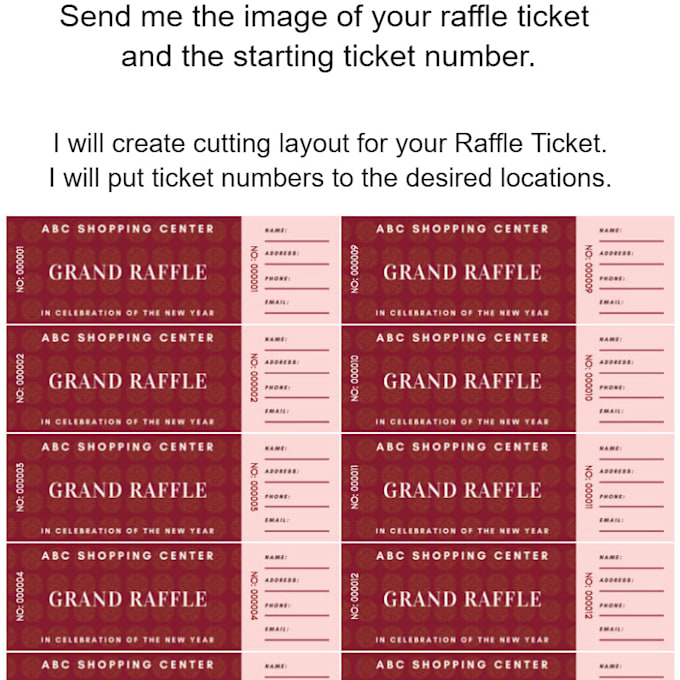 Create Raffle Tickets To Print