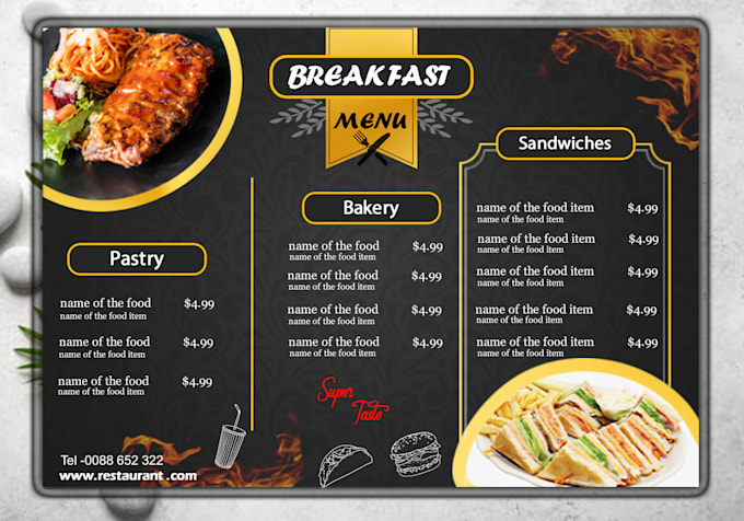Corporate Menu Design