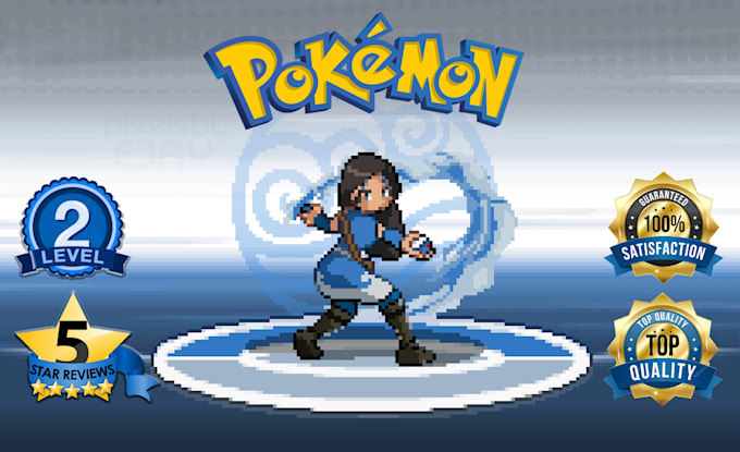 Pokemon Trainer Blauwe Sprite
