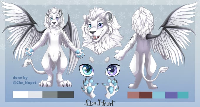 how to draw a furry reference sheet