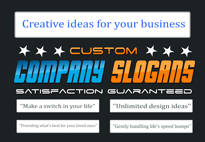 Create 5 unique slogans by Cre8iveartwork