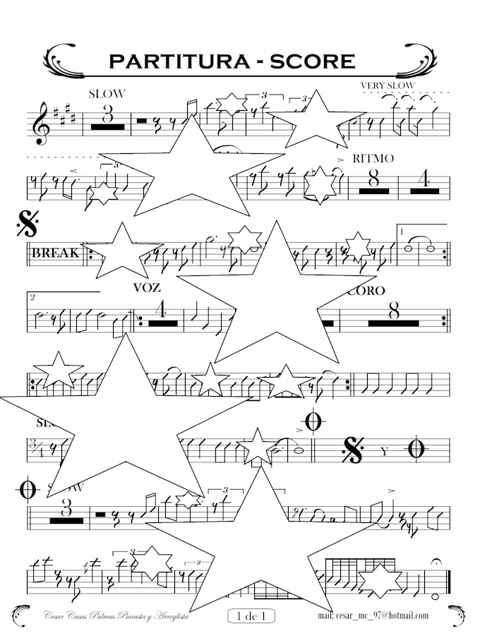 Latin ska music scores partituras de ska,to brass by Cesarpianoman