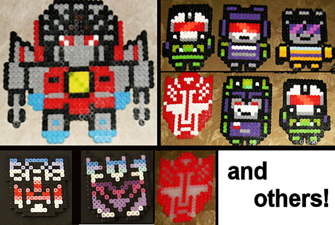 Make a perler bead transformers magnet by Teresa77